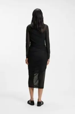 BOSS Slim-fit Mesh-panel Dress