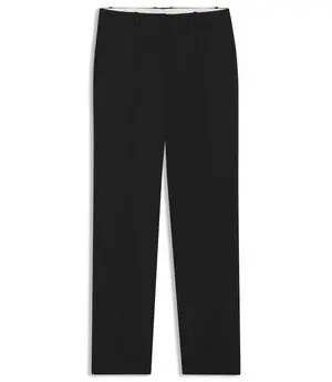 BOSS Virgin Wool Regular Fit Tailored Trousers - Black