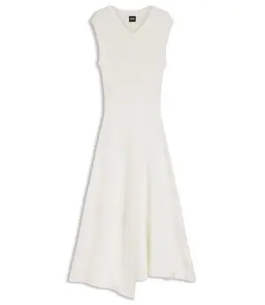 BOSS Slim-fitting Bouclé-yarn Dress