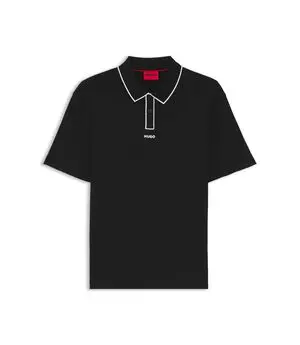 Hugo Cotton Polo Shirt - Black