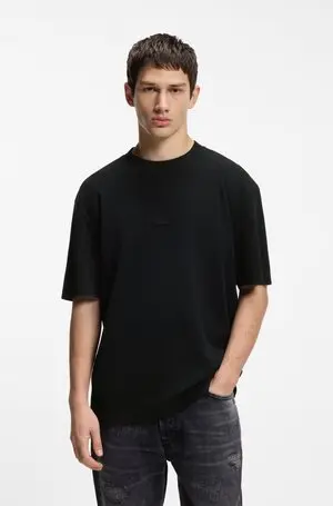 Hugo Waffle-structured T-shirt In Cotton