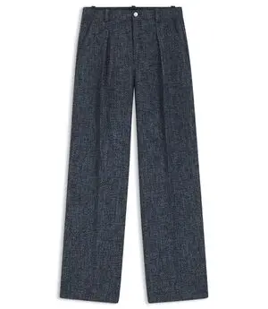 BOSS Stretch Tweed Wide-leg Trousers - Patterned