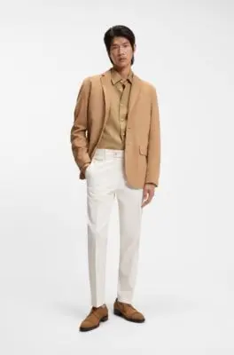 BOSS Slim-fit Shirt In Italian-made Linen