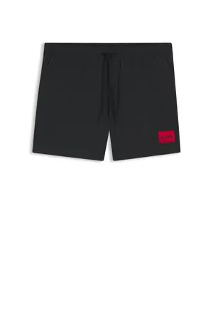 Hugo Swim Shorts In Recycled Material - Black
