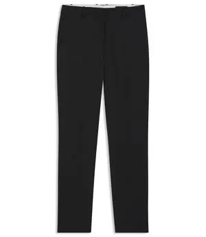 BOSS Virgin Wool Tapered Leg Trousers - Black