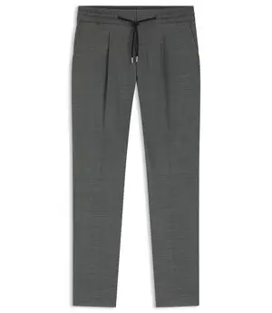 Hugo Slim-fit Wool-blend Trousers - Grey