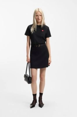 Hugo Heart Logo T-shirt - Black