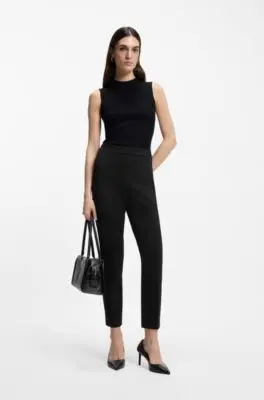 BOSS Regular-fit Tapered Leg Stretch Pants