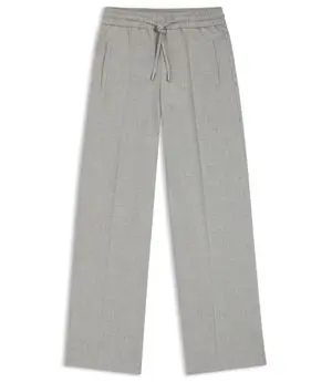 BOSS Oversized-fit Trousers In Stretch Twill - Patterned