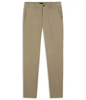 BOSS Slim-fit Stretch Satin Pants - Light Brown