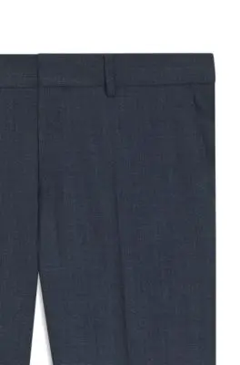 BOSS Patterned Slim-fit Trousers - Light Blue