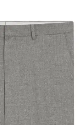 BOSS Patterned Slim-fit Trousers - Silver