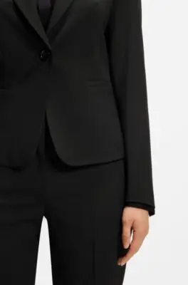 BOSS Italian-made Virgin Wool Blazer - Black
