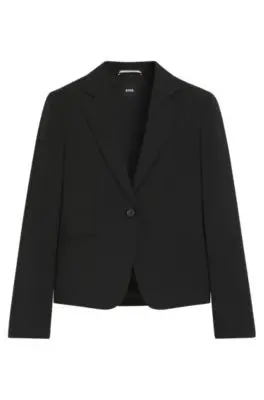 BOSS Italian-made Virgin Wool Blazer - Black