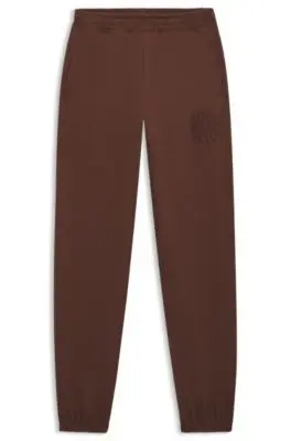 Hugo Logo Artwork Tracksuit Bottoms - Brown