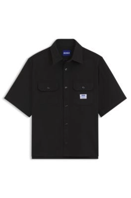 Hugo Oversize-fit Shirt In Cotton Twill