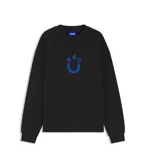 Hugo Cotton-terry Sweatshirt With Graphic Details