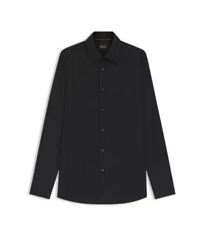 BOSS Slim-fit Shirt In Stretch Cotton-blend Poplin - Black