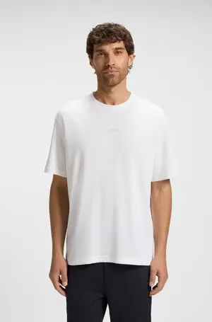 BOSS Cotton-jersey T-shirt With Logo Detail - White