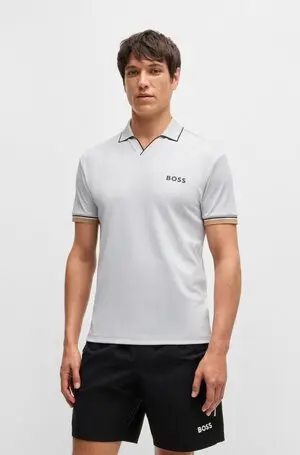 BOSS Active Polo Shirt With Four-way Stretch