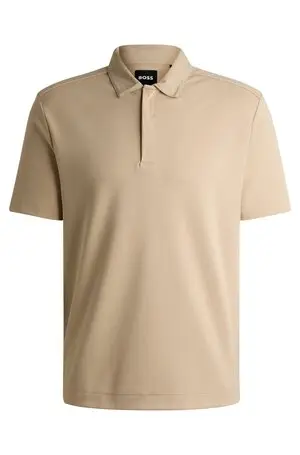 BOSS Polo Shirt With Antibacterial Performance - Light Beige