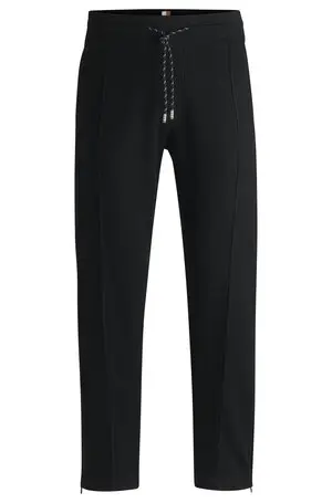 BOSS Regular-fit Wool Trousers With Zip Hems