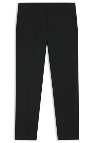 Hugo Extra-slim-fit Wool Blend Trousers - Black