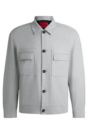 Hugo Modern-fit Jacket In Stretch Twill