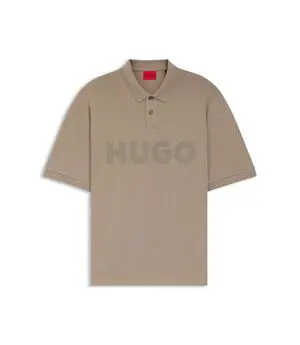 Hugo Oversize-fit Polo Shirt In Cotton With Tonal Logo