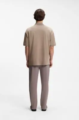 Hugo Oversize-fit Polo Shirt In Cotton With Tonal Logo