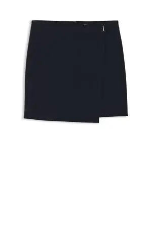 BOSS Crepe Mini Wrap Skirt - Dark Blue