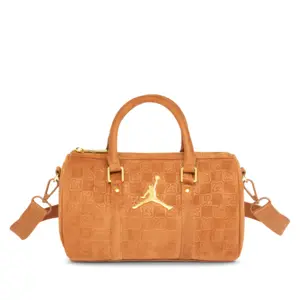 JORDAN Suede Monogram Mini Duffel - Brown