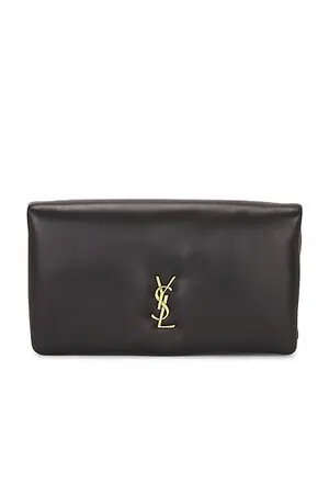 Saint Laurent Calypso Large Bi-fold Wallet - Noir