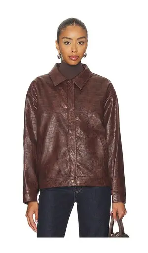 SNDYS Wendy Croc Pu Leather Jacket