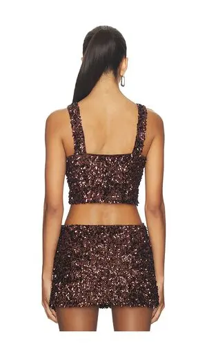 SNDYS Asher Sequin Crop Top