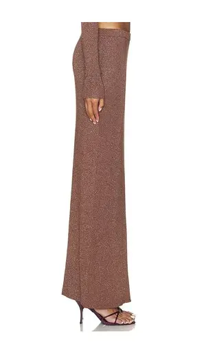 SNDYS. Rumer Knit Maxi Skirt - Chocolate