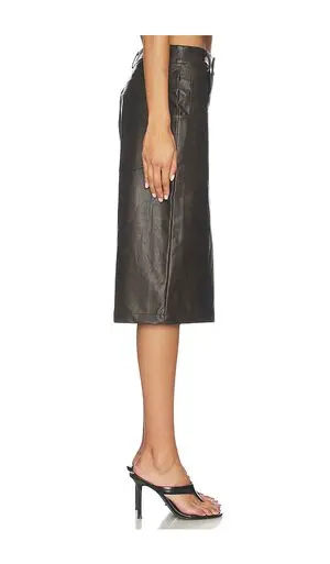 Superdown Vala Faux Leather Culotte Shorts