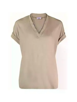 Brunello Cucinelli V-neck Stretch-cotton T-shirt