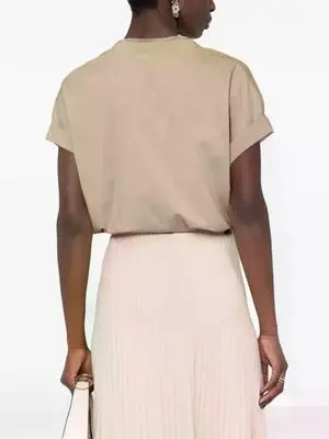 Brunello Cucinelli V-neck Stretch-cotton T-shirt