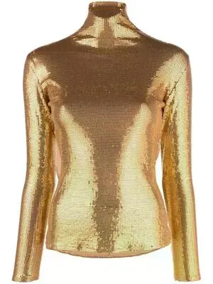 ATU BODY COUTURE Sequinned High-neck Top