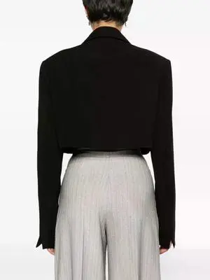 NISSA Rhinestone-heart Cropped Jacket