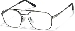 Zenni Retro Aviator Eyeglasses Gray