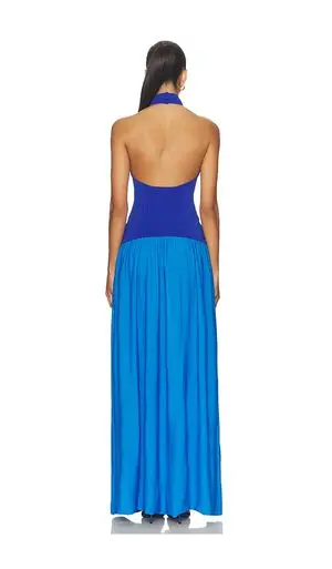 Solid & Striped The Halter Soglio Dress - Blue
