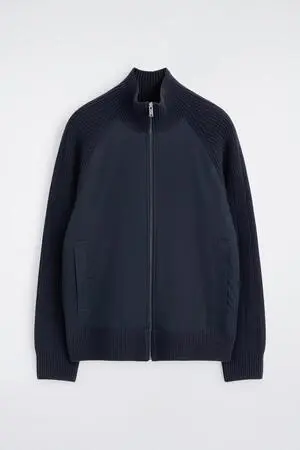 Cos Cotton-paneled Merino Track Jacket