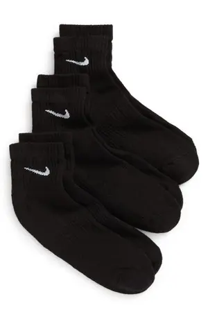 Nike Everyday Cushion Ankle Socks 3 Pack - 010 Black/white
