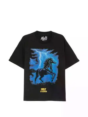 MELT Horse Graphic T-shirt - Black