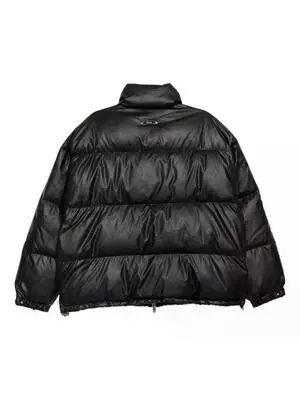 FIVE CM Logo Faux-leather Puffer Jacket