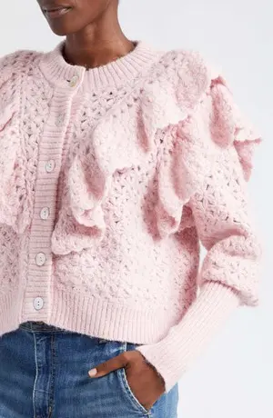 Farm Rio Ruffle Cardigan