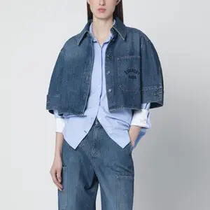 Givenchy Short Cocoon Shirt In Denim