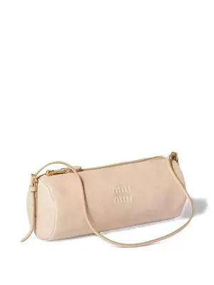 Miu Miu Logo-embossed Leather Pouch